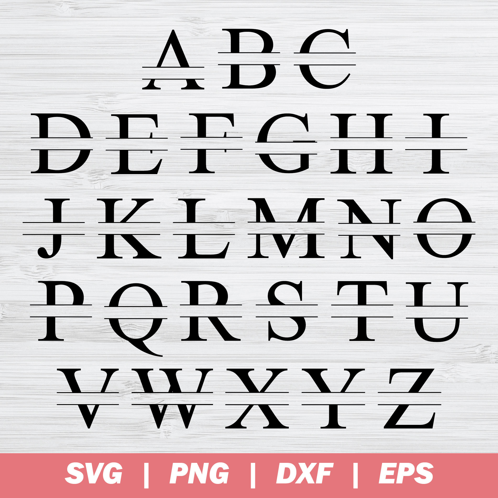 Split Monogram SVG, Letter Svg, Split Monogram Font, Split Alphabet Svg ...