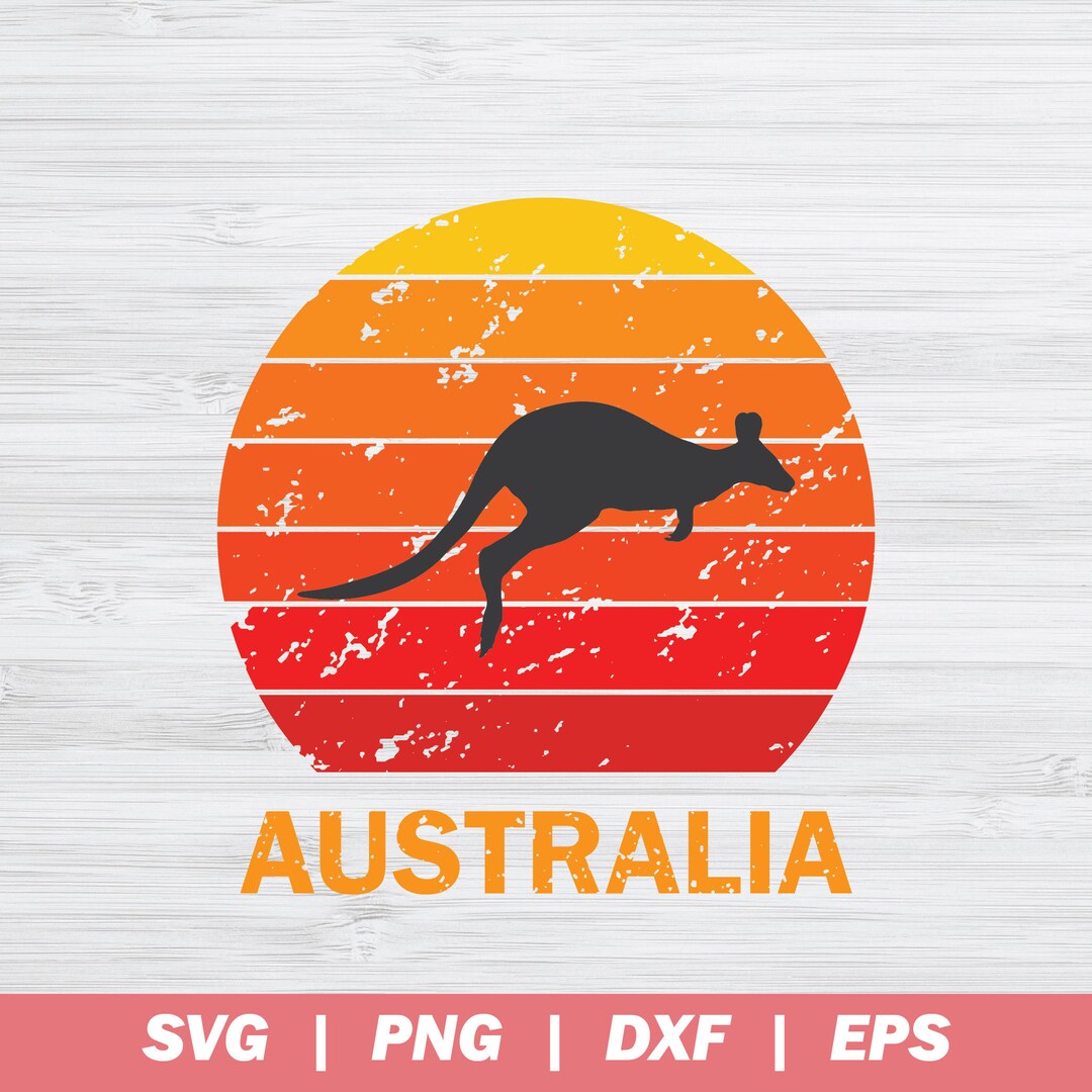 Australia With Kangaroo SVG, Australia Svg, Australia Silhouette ...