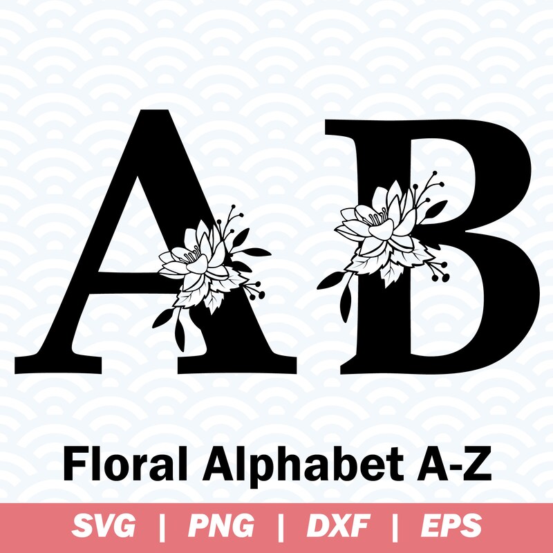 Floral Alphabet Svg - Etsy