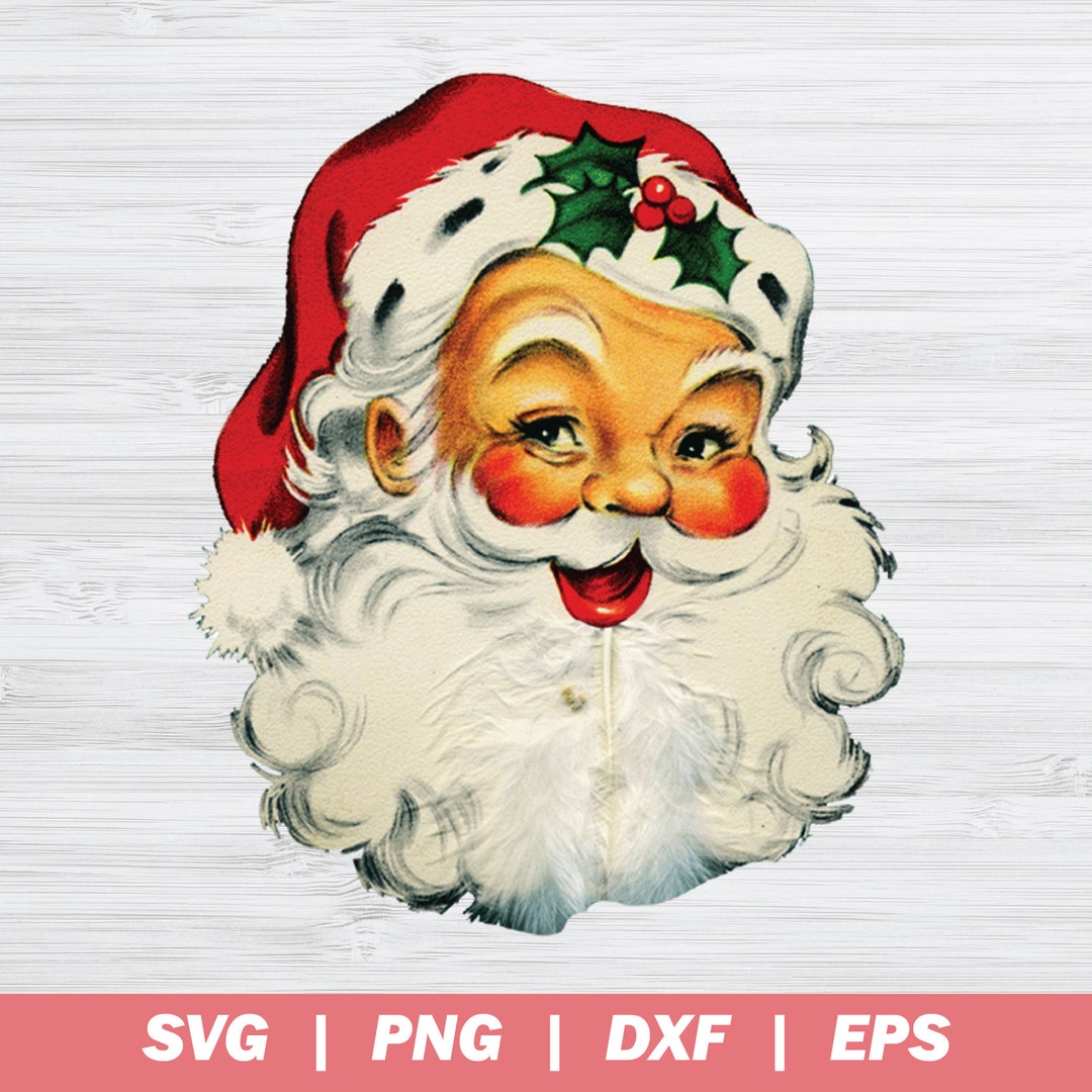Vintage Santa PNG, Santa Claus Clipart, Christmas Clip Art, Greeting ...