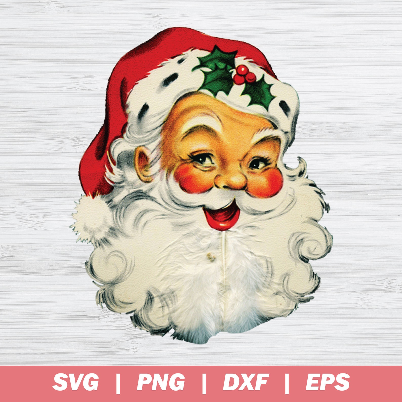 Vintage Santa PNG Santa Claus Clipart Christmas Clip Art - Etsy