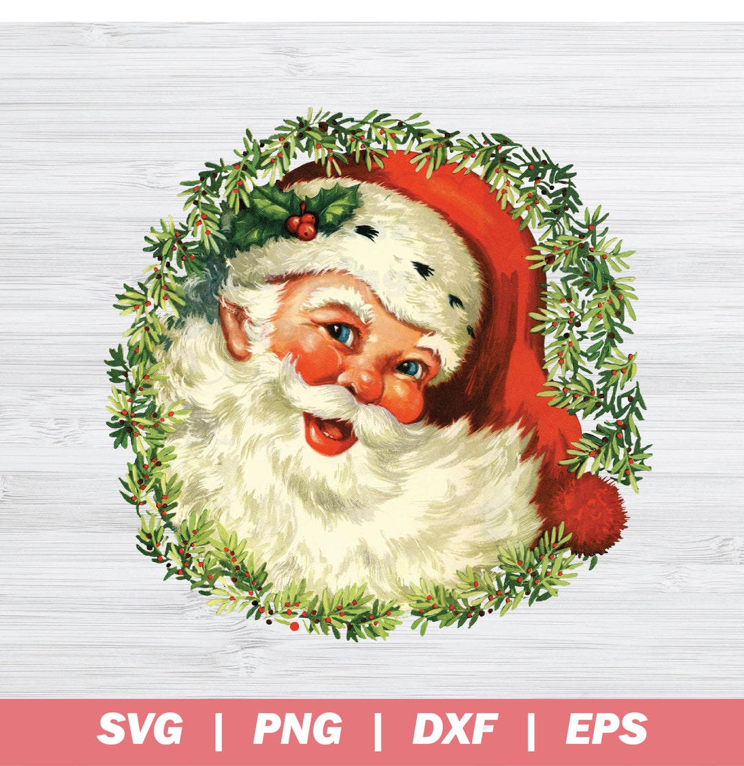 Vintage Santa PNG, Santa Claus Clipart, Christmas Clip Art, Greeting ...