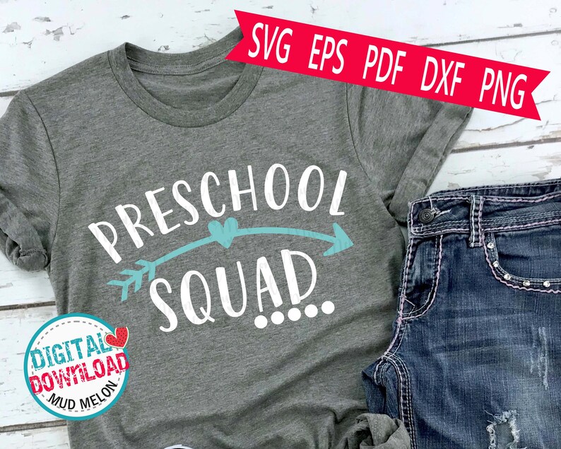 Preschool Squad Teacher SVG. Back To School Svg Cut File. | Etsy