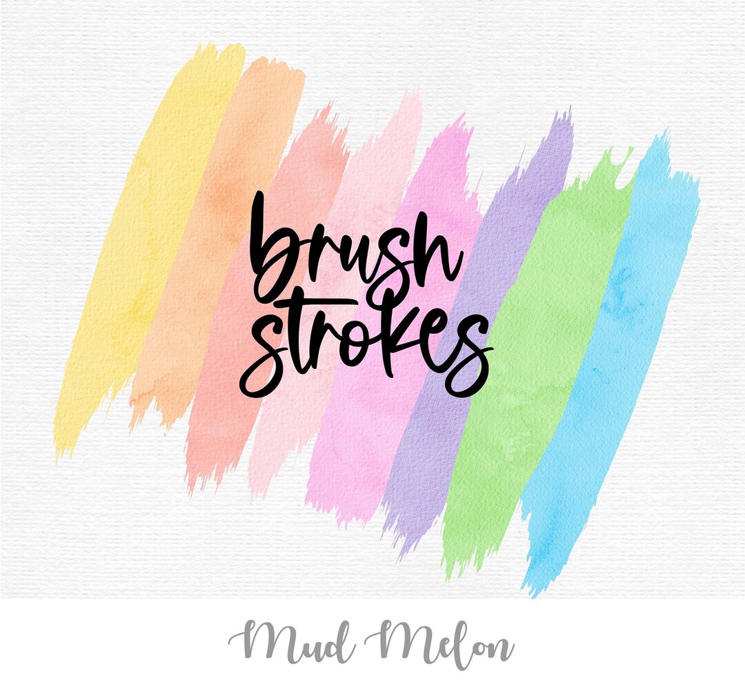 Watercolor Brush Strokes Clipart - Logo Background PNG - Watercolor ...