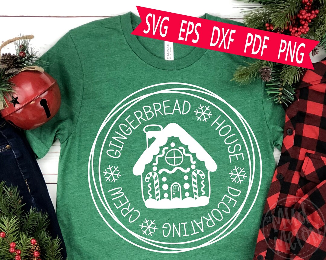 Christmas Svg Eps Dxf Png Cut File, Gingerbread House Svg Design ...