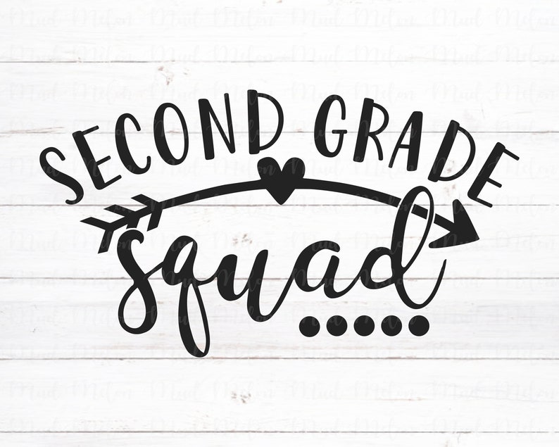 Second Grade Squad Svg Eps Dxf Png Digital Download MM25 | Etsy
