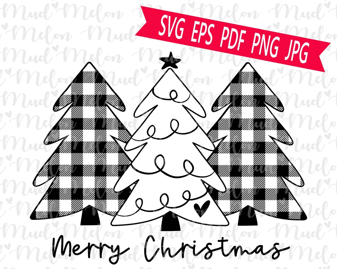 Christmas Trees Svg Eps Pdf Png Cut File. Christmas Sublimation Design ...