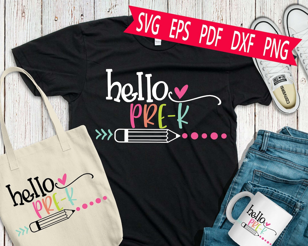 Hello Pre-k SVG Cut File Digital Download Commercial Use - Etsy
