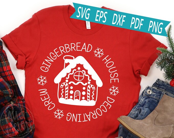 Gingerbread House Bundle SVG, Cut File, Christmas Shirt Design, Fun ...