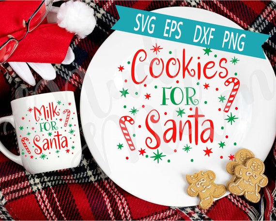Cookies for Santa SVG Christmas SVG Santa Plate Cut File | Etsy