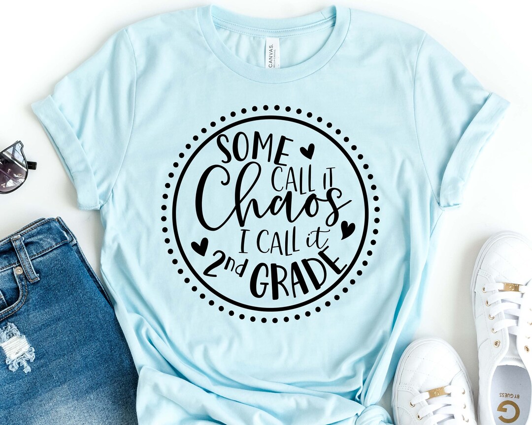 Second Grade Teacher SVG, Cute Team Teacher Tee Clipart, Gift for ...