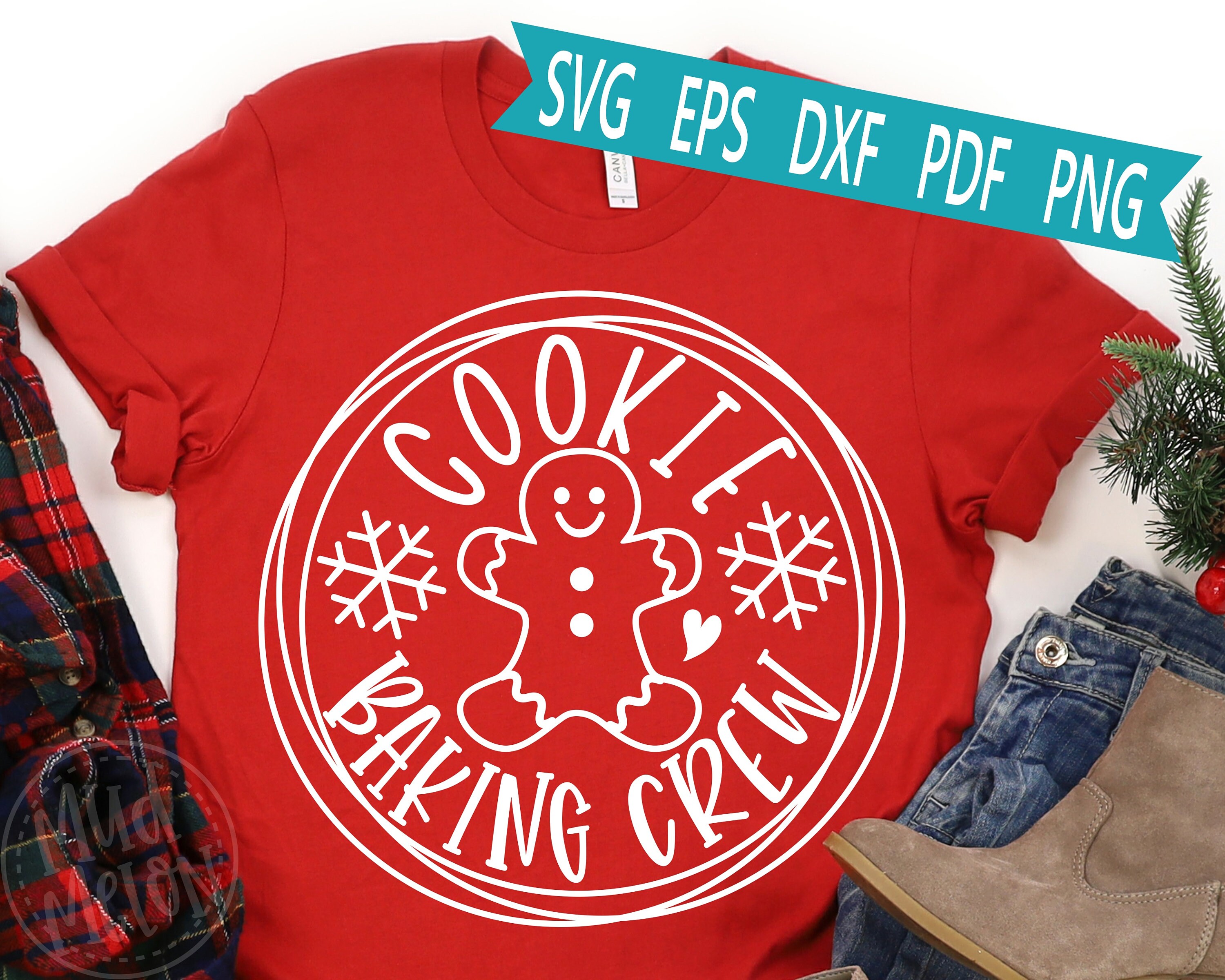 Christmas Svg Eps Dxf Png Cut File Cookie Baking Crew Svg - Etsy