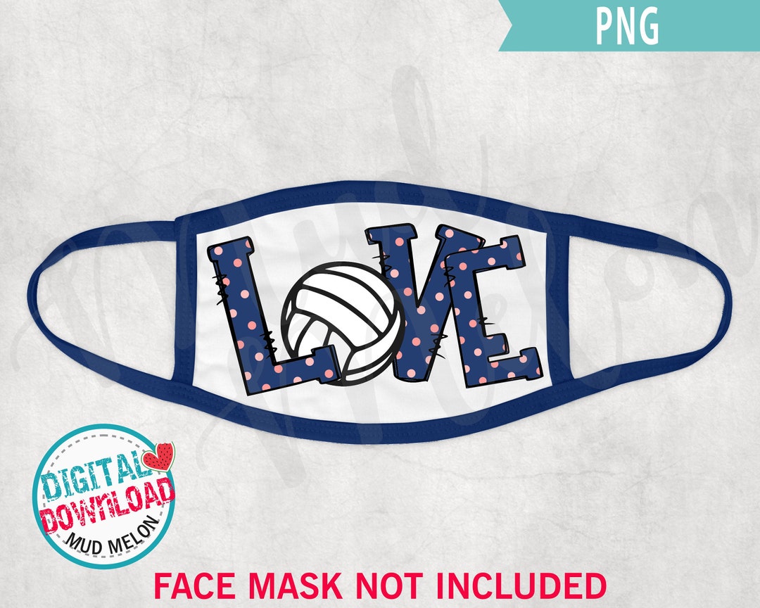 Volleyball Sublimation Design. Face Mask Design. Digital File - Etsy