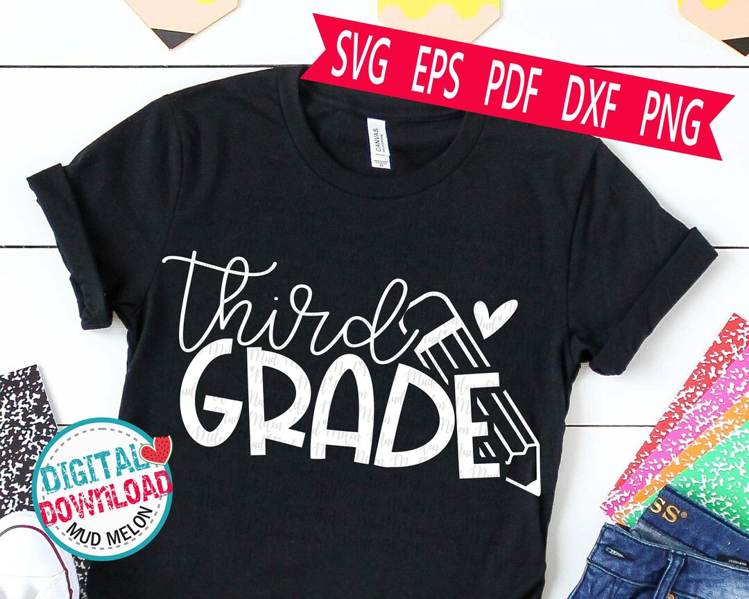 Third Grade Teacher SVG, Back to School, Team Teacher Shirt, Cute ...