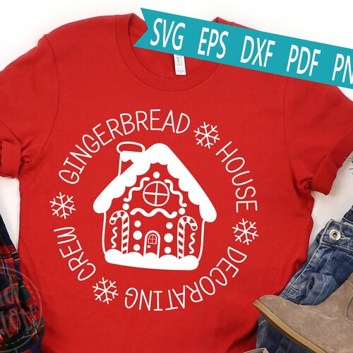 Gingerbread House Bundle SVG Cut File Christmas Shirt - Etsy