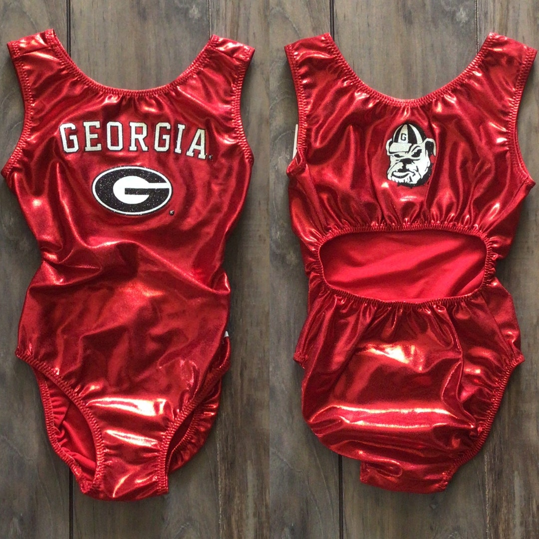 NWT Georgia Gymdogs Bulldogs Red College Gymnastics Leotard Child ...