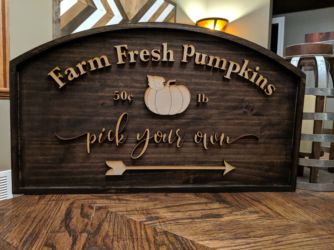 Fall Farm Fresh Pumpkins Sign - Etsy