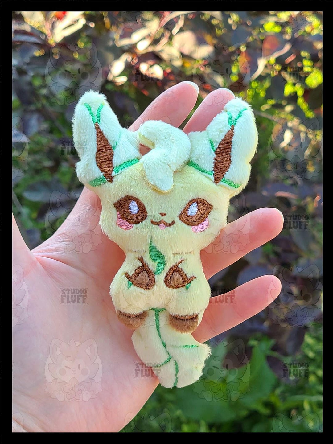Leafeon Keychain Plush Handmade READY TO SHIP - Etsy