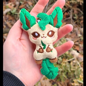Leafeon Keychain Plush Handmade READY TO SHIP - Etsy