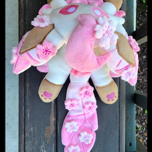 Cherry Blossom Spring Leafeon Plush Handmade - Etsy UK