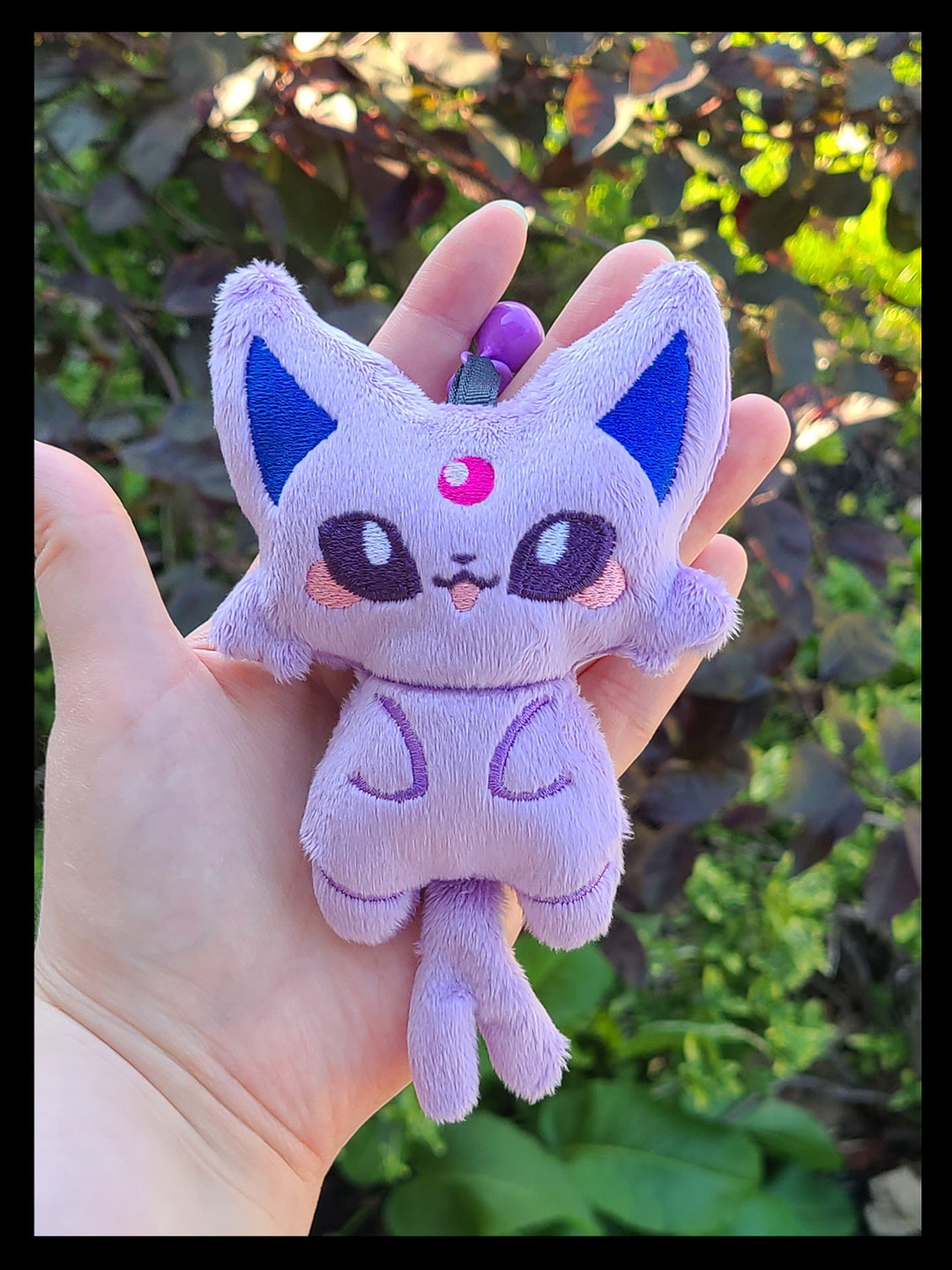 Espeon Keychain Plush Handmade - Etsy