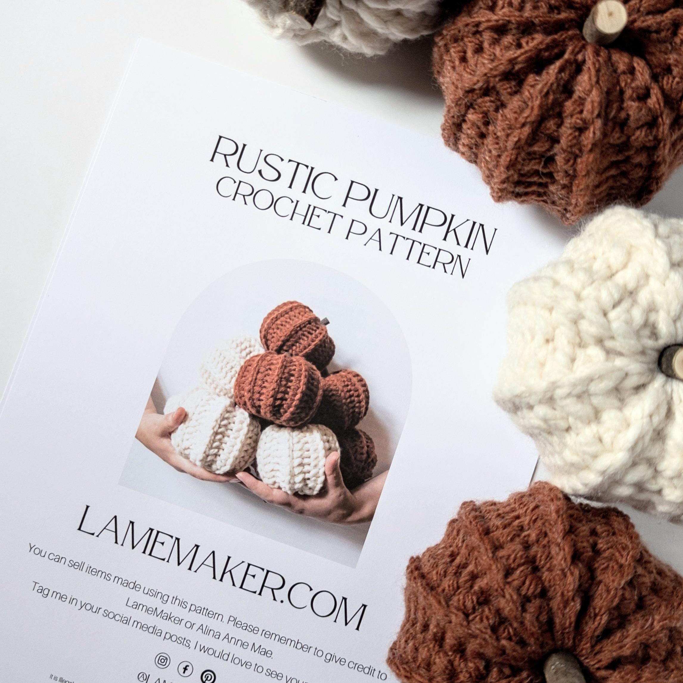 Rustic Crochet Pumpkin Pattern - Etsy
