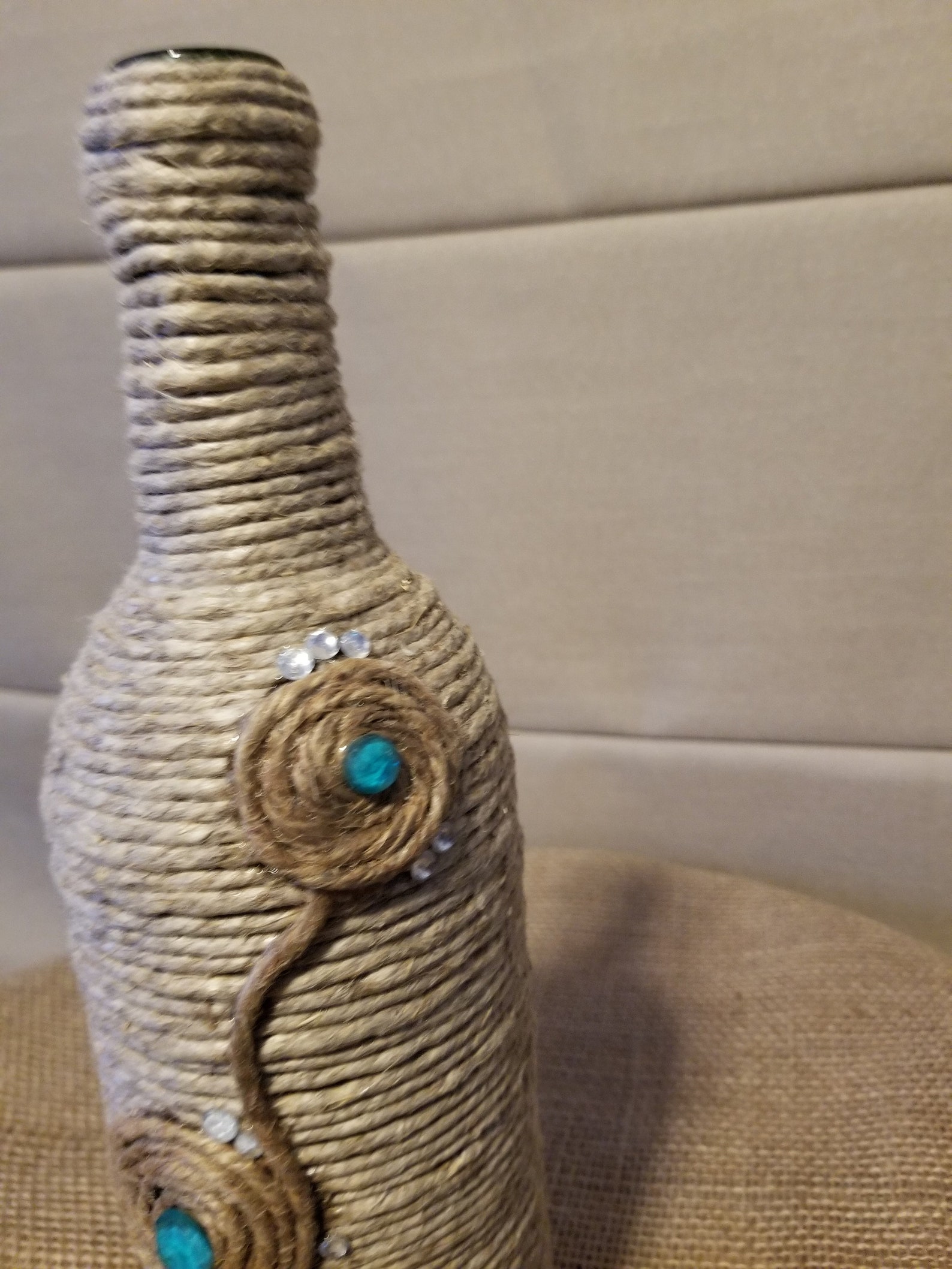 Jute Wraped Wine Bottle - Etsy