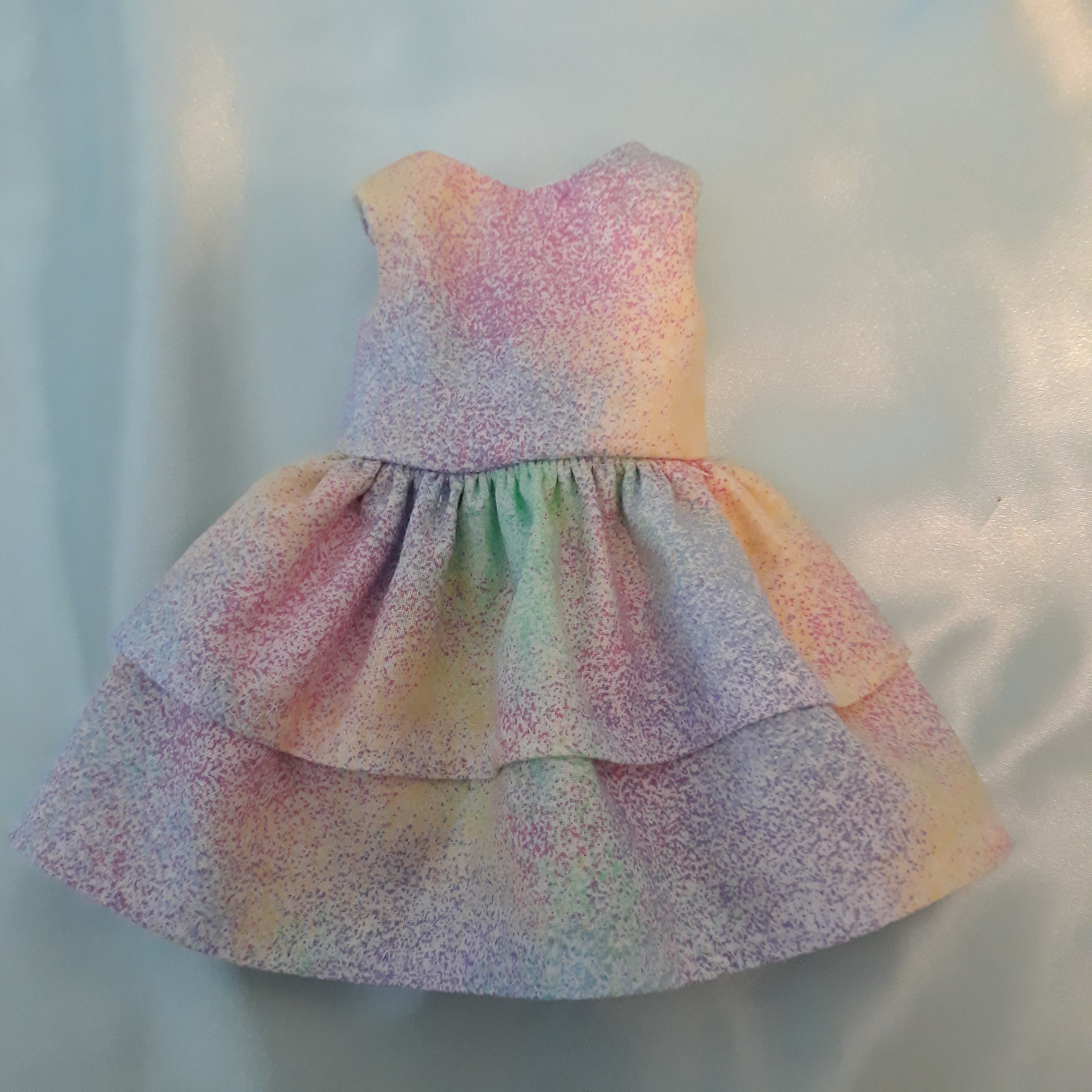 Pastel Spatter Print Sleeveless Dress Has Pink Cotton Knit Cardigan and ...