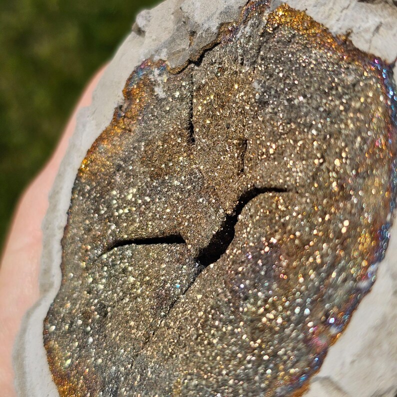 Rare Russian Pyrite Septarian Nodule – Druzy Crystal Display Stone - Etsy