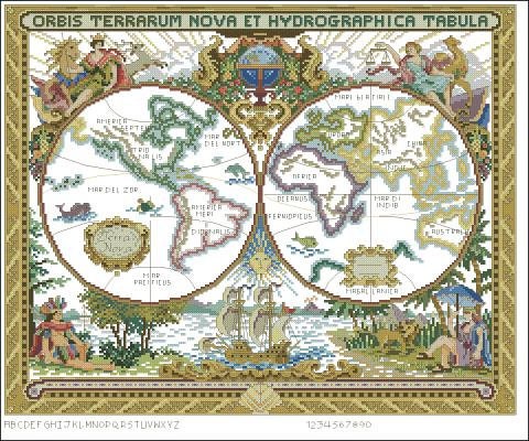 Cross Stitcn Pattern World Map - Etsy