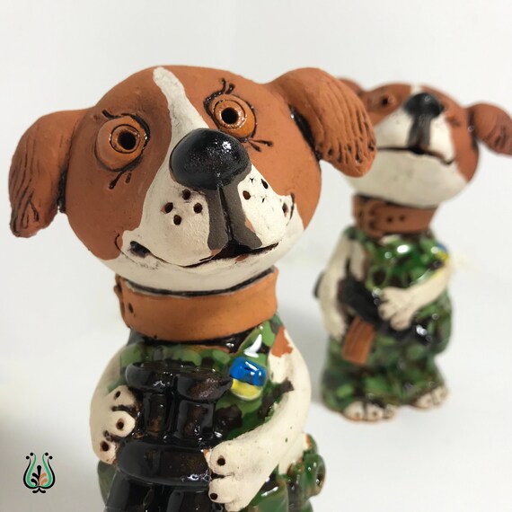 Ukrainian Sapper Dog patron Ceramics Figures. - Etsy