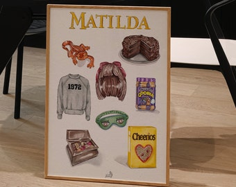 Matilda Movie Poster Minimalist Movie Print, Wall Art Decor - Etsy