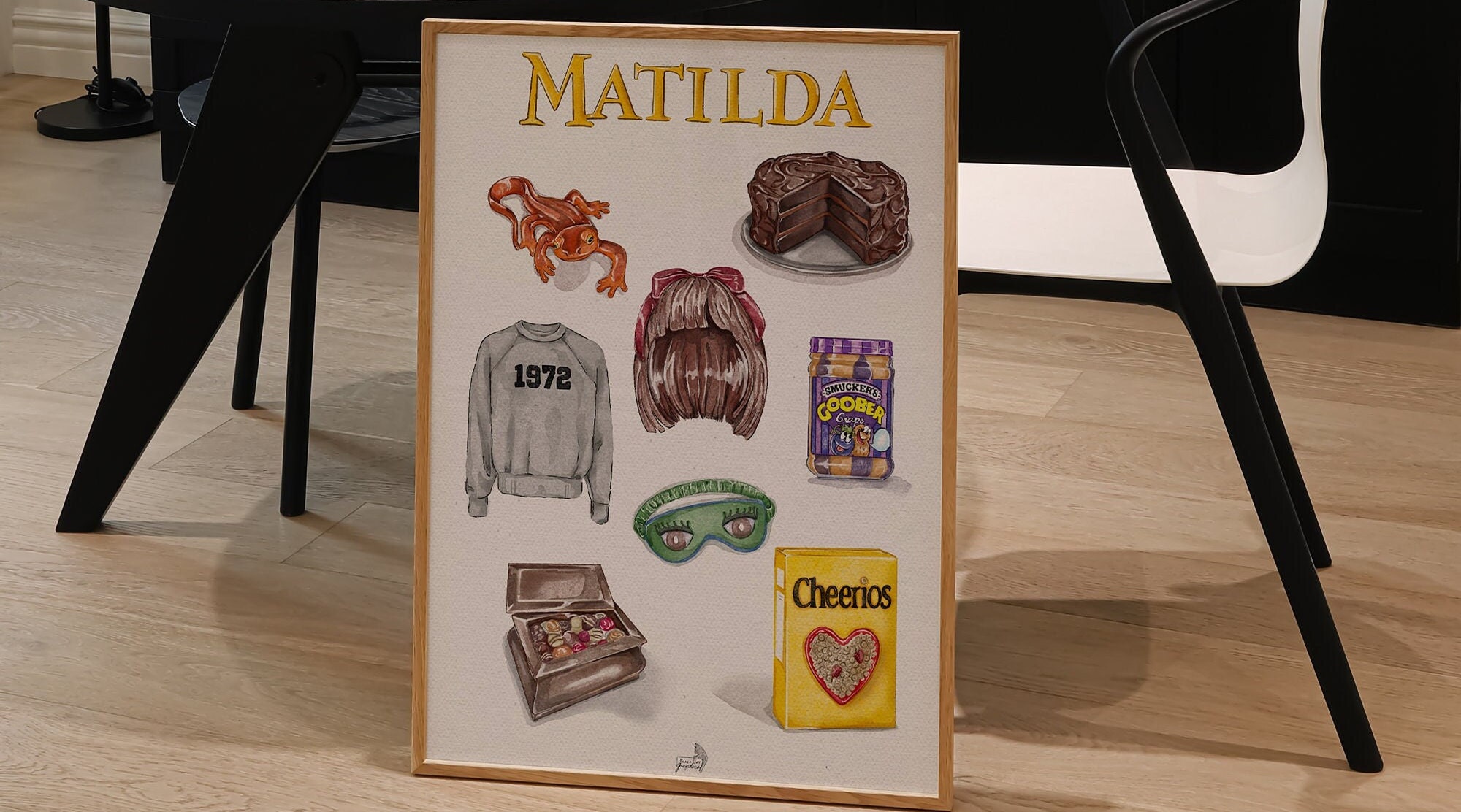 Watercolor Printable Wall Art, Matilda Wormwood, Matilda , 90s Fan Art ...