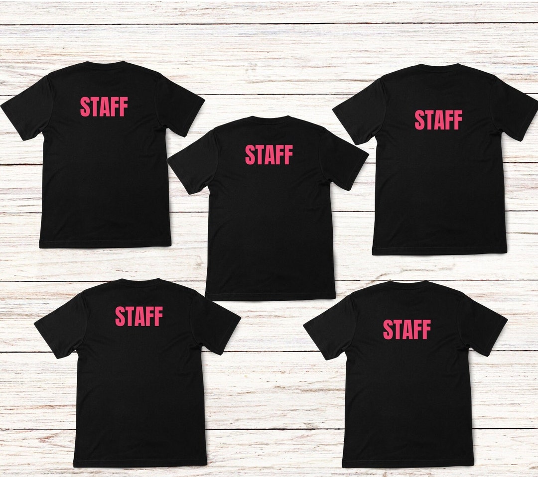 Black and Pink Event Staff Tshirt, Staff T-shirt, Event Staff T-shirt ...