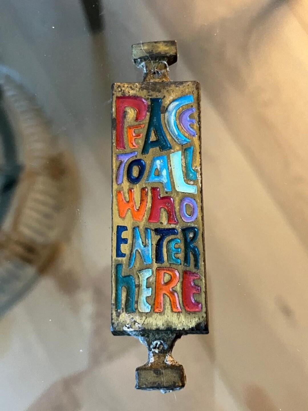 Peace, Metal Plaque , Vintage Terra Sancta, Multi Colored Plaque - Etsy