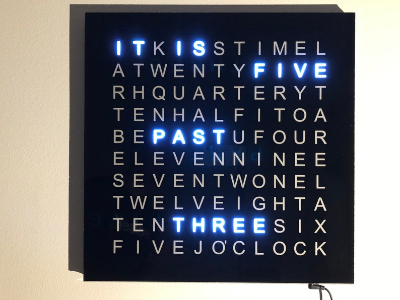 Secret Message Word Clock - Etsy