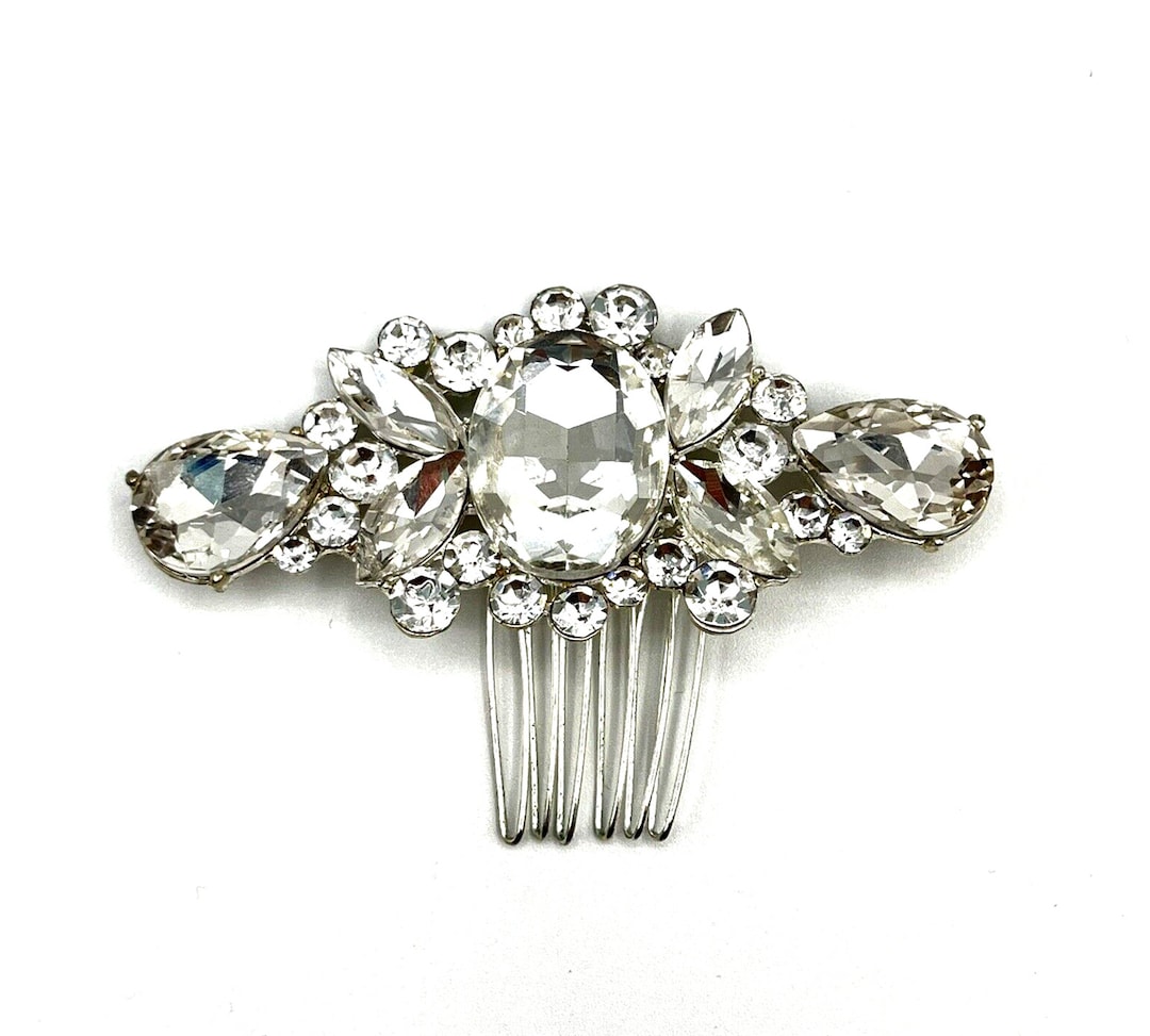 Bridal Hair Comb Rhinestone Crystal Headpiece Hair Comb Clip Wedding ...