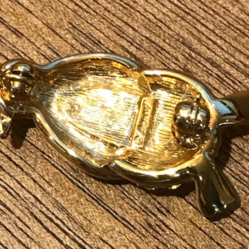 Vintage Monet Penguin Gold Tone Rhinestone Crystal Brooch Pin - Etsy