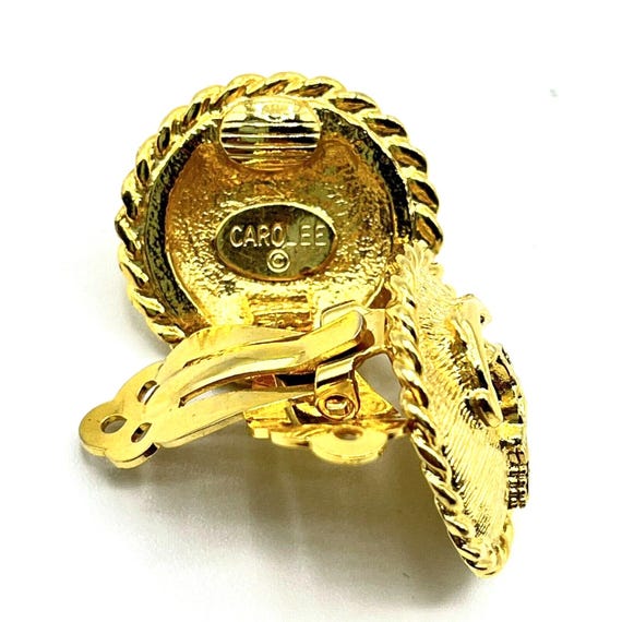 Vintage Carolee Textured Gold Tone Crowned Anchor Stu… - Gem