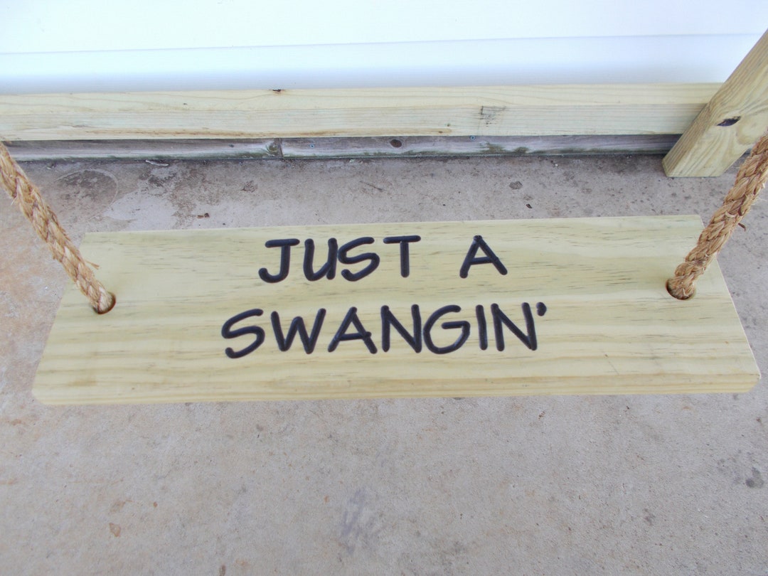 ENGRAVED TREE Swing/sassy Swing Sayings/just A - Etsy