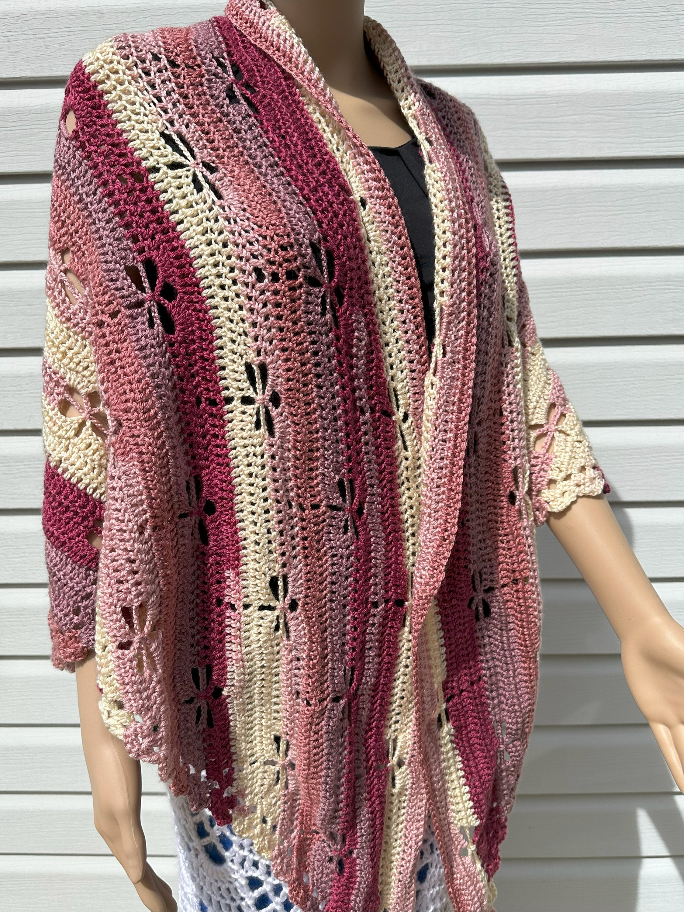 Dragonfly Shawl Triangle Shawl Special Occasion Shawl Spring Shawl - Etsy