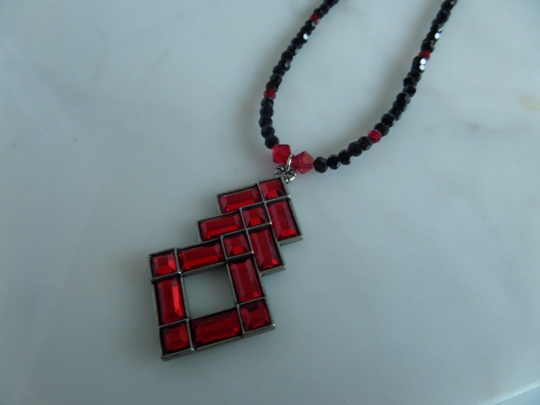 Red Diamond Necklace - Etsy