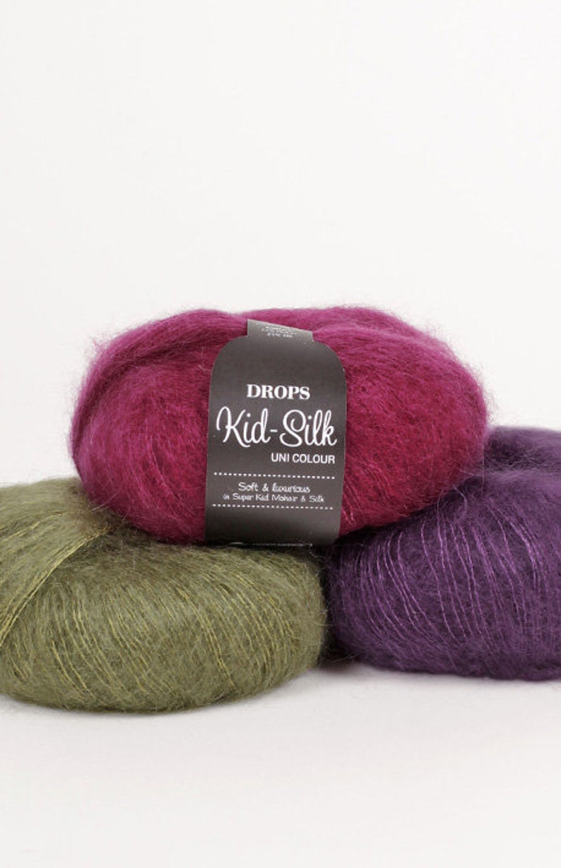 DROPS Kid-Silk Yarn Group A. Mix of Super Kid Mohair and Silk. | Etsy