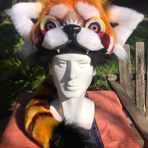 Red Panda Furry Hat - Etsy