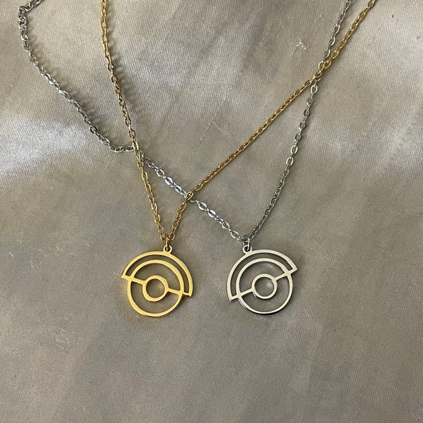 Pokeball Necklace - Etsy