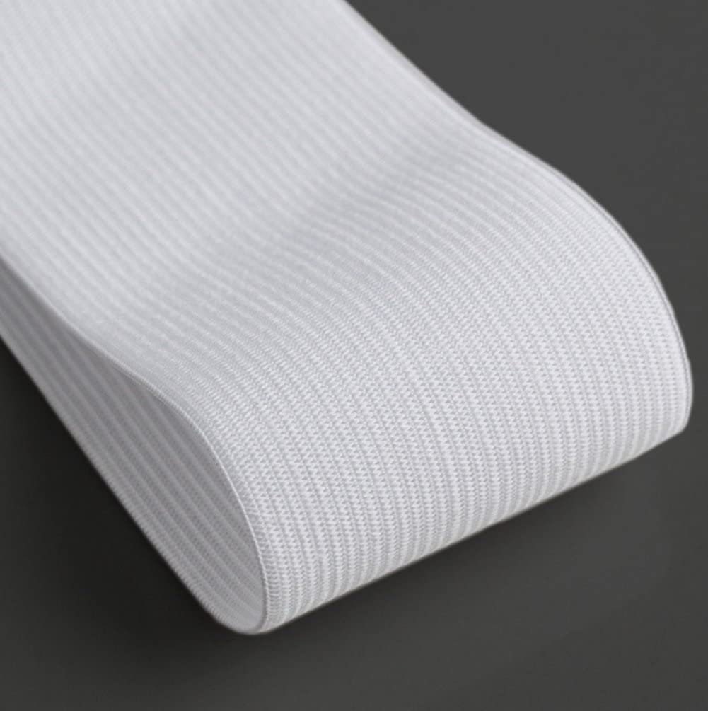 3" Extra Wide White Super Wide Knit White Stretch Elastic Band ...