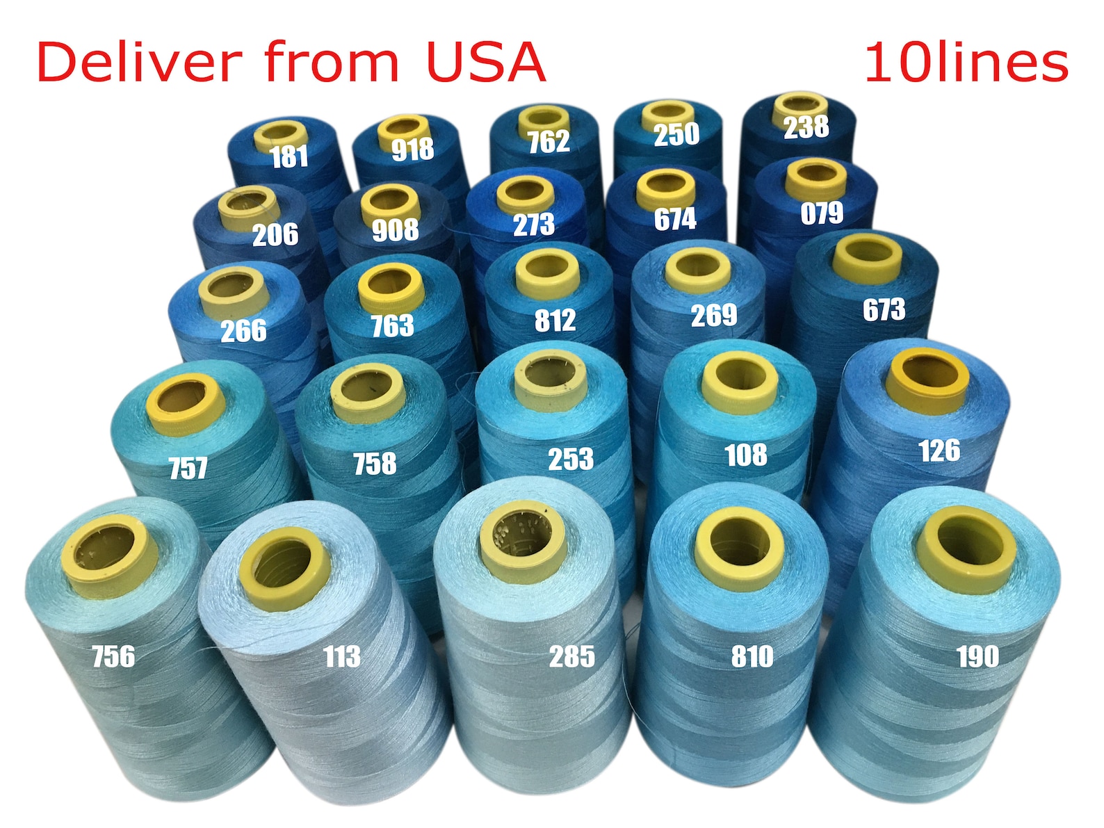 1 Spool of SEWING THREAD 100% Polyester STRONG - Choose Black or White ...