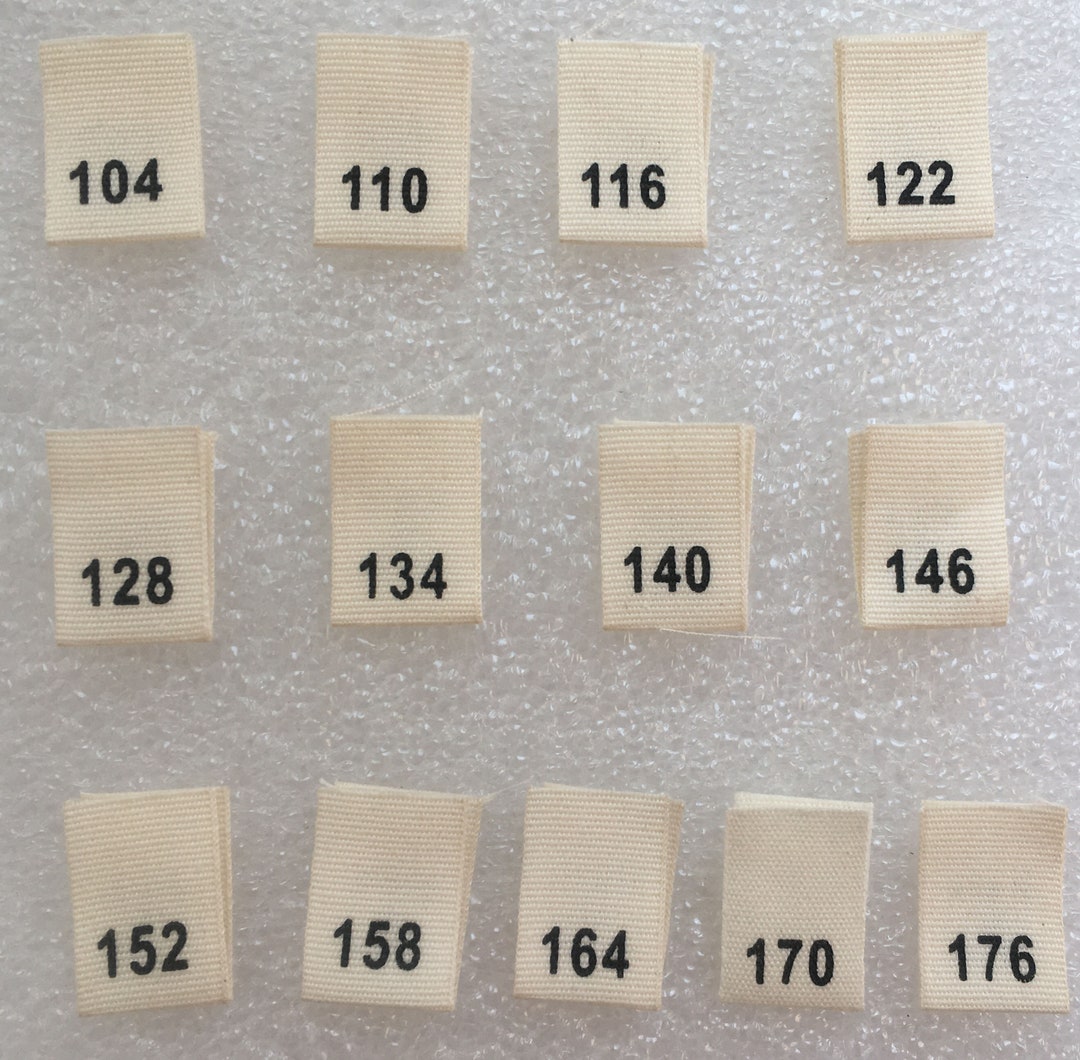 Number Tags, Size Labels, Cotton Size Tags, Screen Printing Labels ...