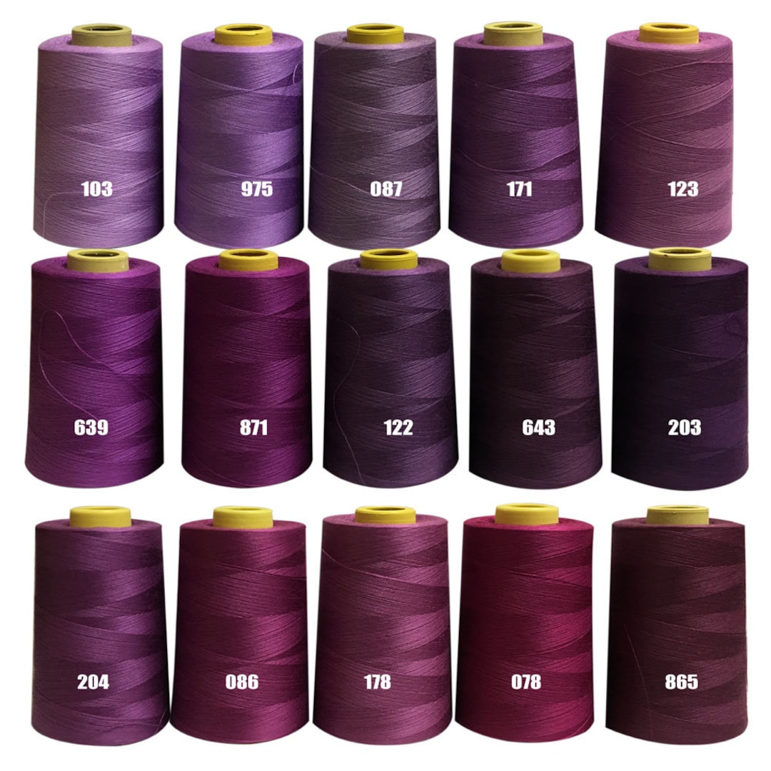 Purple Thread. Sew All Polyester Thread Spool. Filament 40s/2. Purple ...