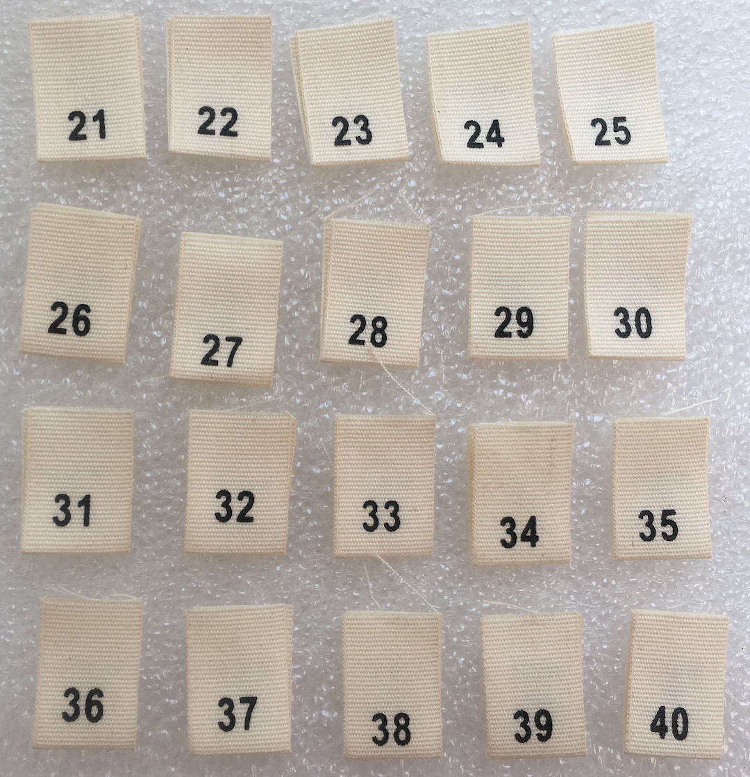 Number Tags, Size Labels, Cotton Size Tags, Screen Printing Labels ...